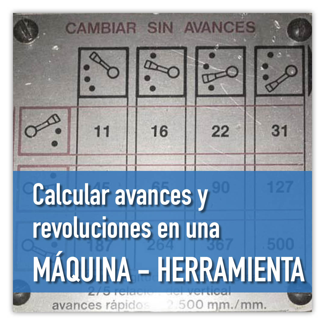 Calcular avances y revoluciones por minuto en una máquina-herramienta